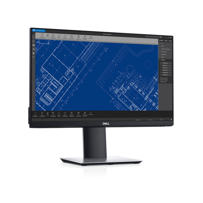 Refurbished Dell P2219H 22" Monitor, FHD, 5ms, VGA, HDMI, DisplayPort ...