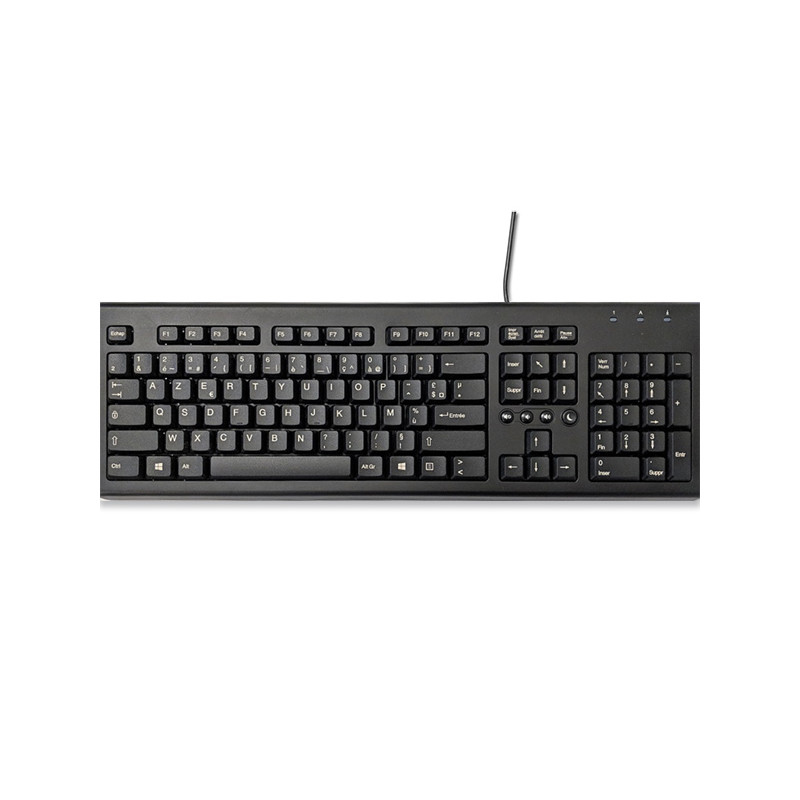 Refurbished HP FRENCH (AZERTY) USB Black Katydid Keyboard, 697737-052 ...